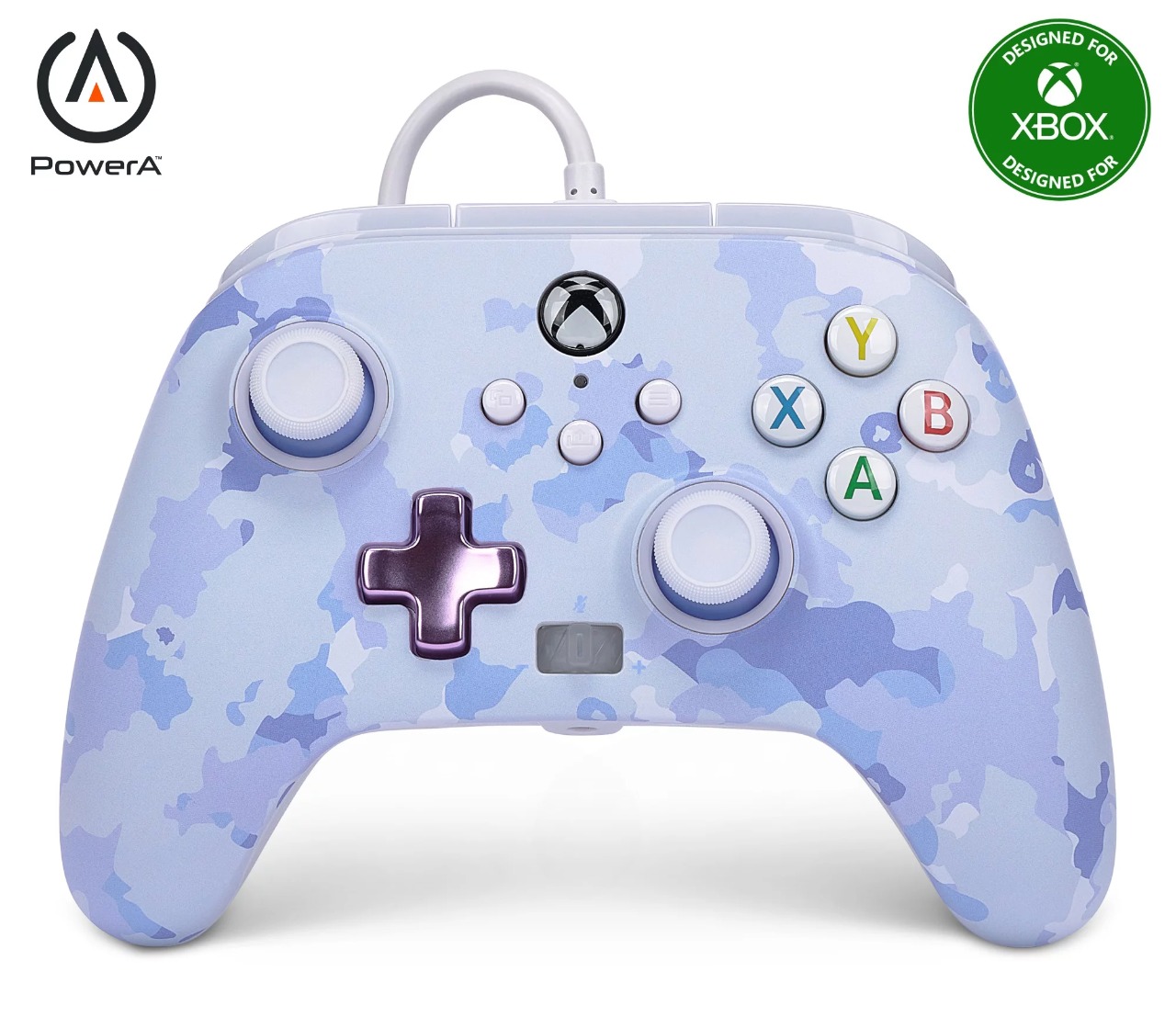 Control Xbox Series S/X Alámbrico Camo Morado | Tienda Freeway